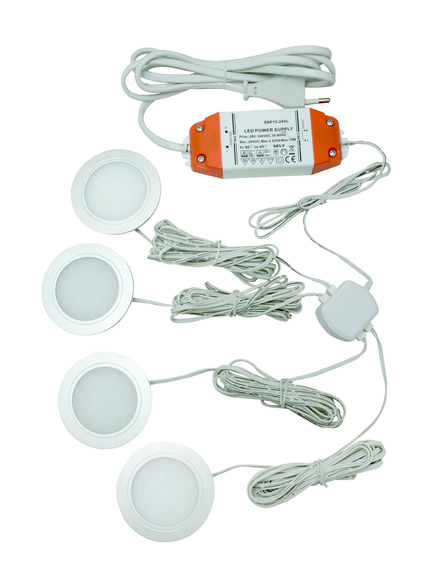 Spots encastrables blanc pour meuble lot de 4 - SLID