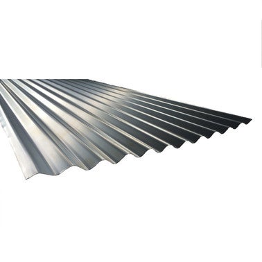 Tôle ondulée galvanisé 50/100 L.250 x l.90 cm Bricoman