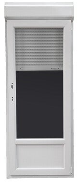 Porte-fenêtre PVC volet roulant intégré 1 vantail H205xL80cm avec ...