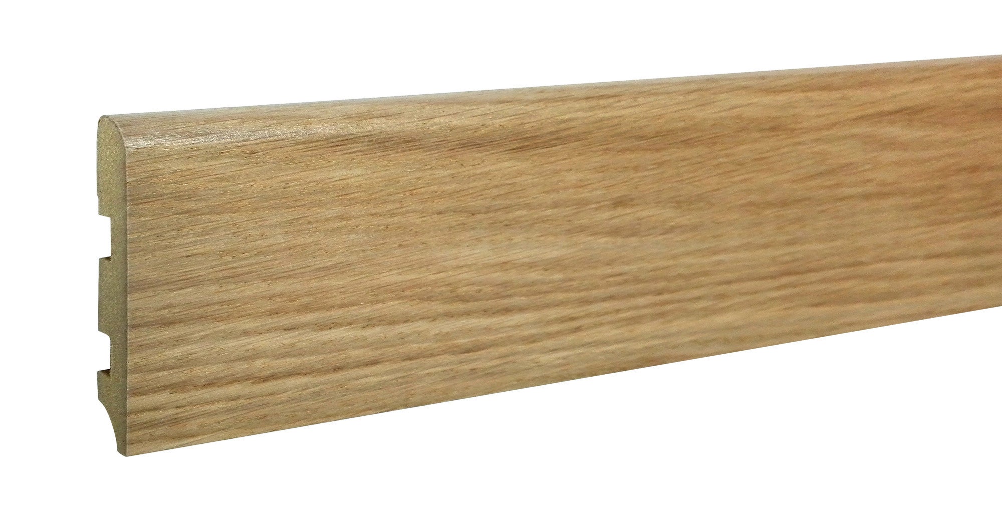 Plinthe à parquet pente cache fils en MDF revêtu placage bois chêne ...