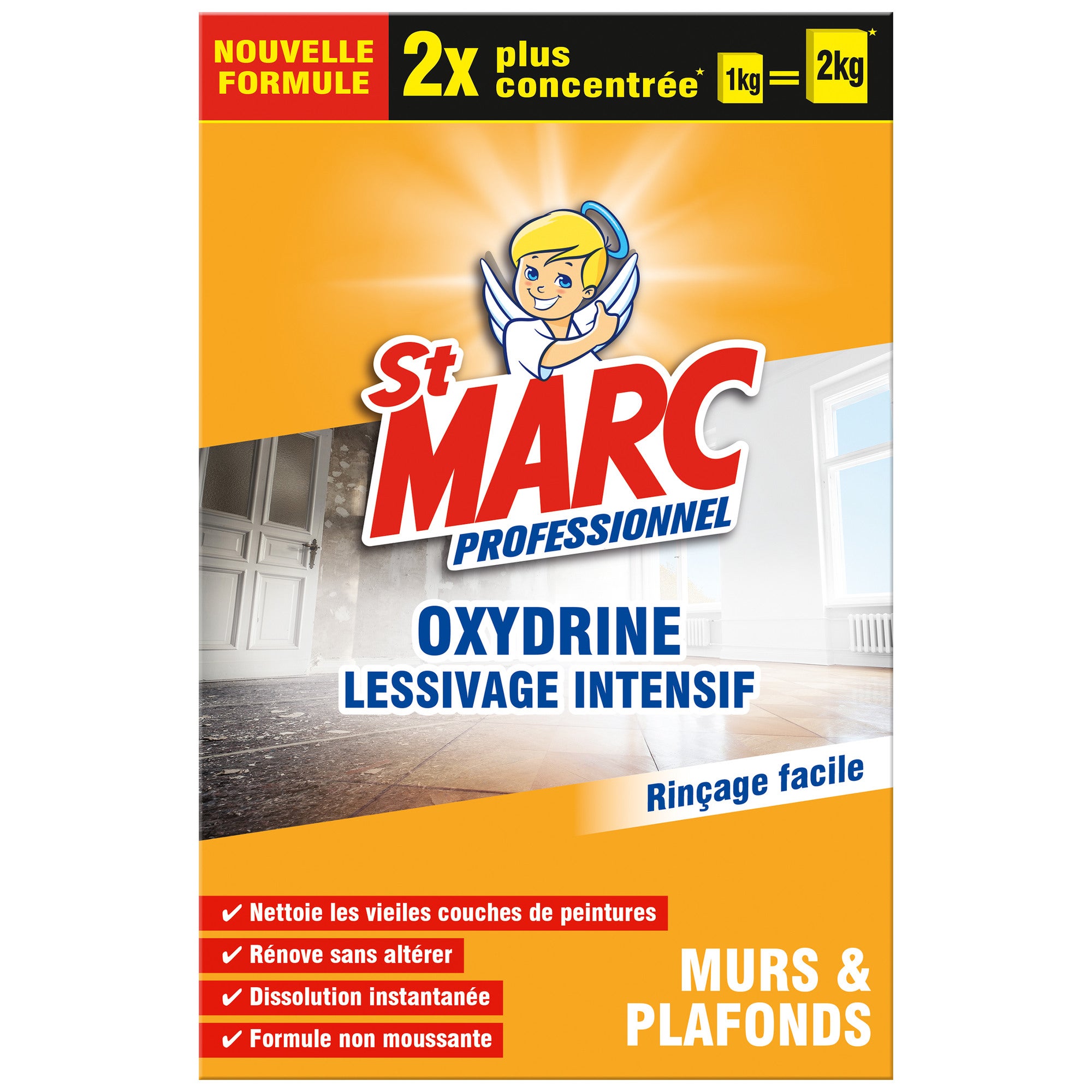 Lessive en poudre lessivage intensif 1 Kg = 2 Kg Oxydrine - SAINT MARC ...
