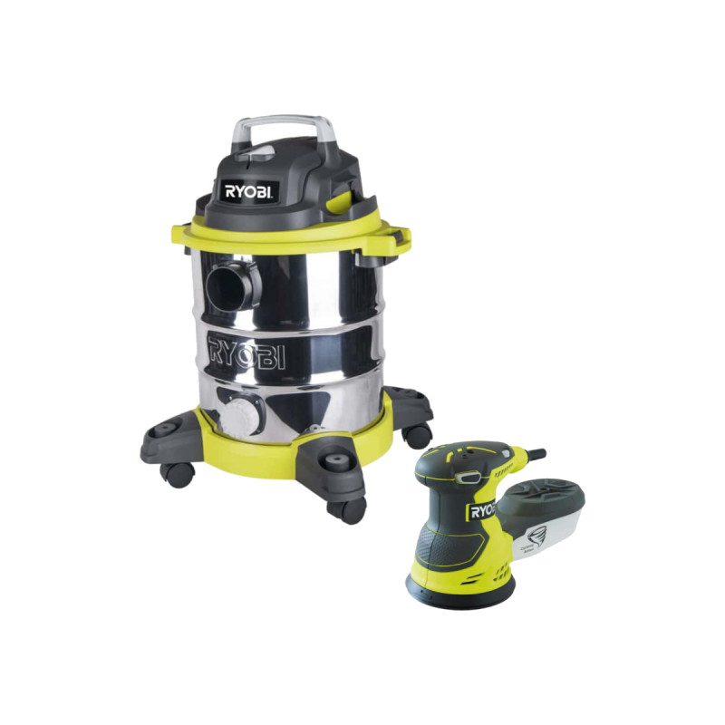 Pack Ryobi Aspirateur Eau Et Poussière 1250w 20l Rvc 1220i G